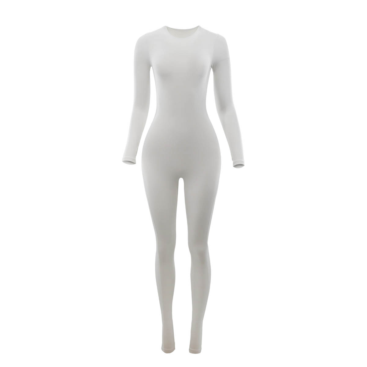 Backless Long Sleeve Jumpsuit Ivory Davis Active