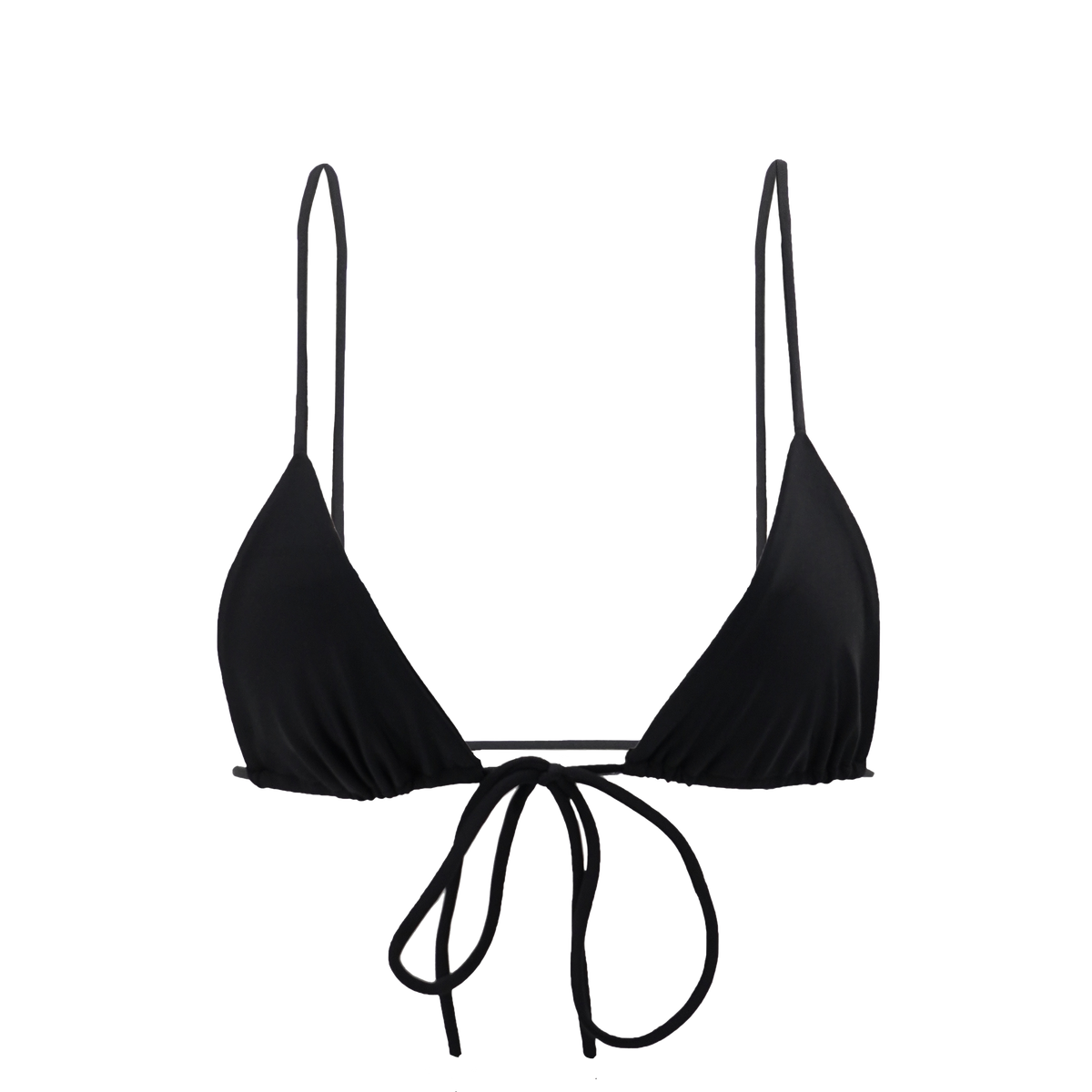 Swim Front Tie Triangle Top Black – Davis Active