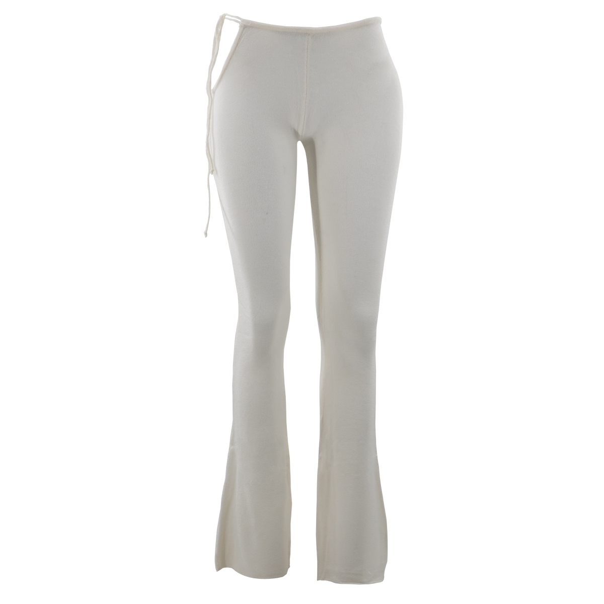 Knit Tie Side Flares Ivory – Davis Active