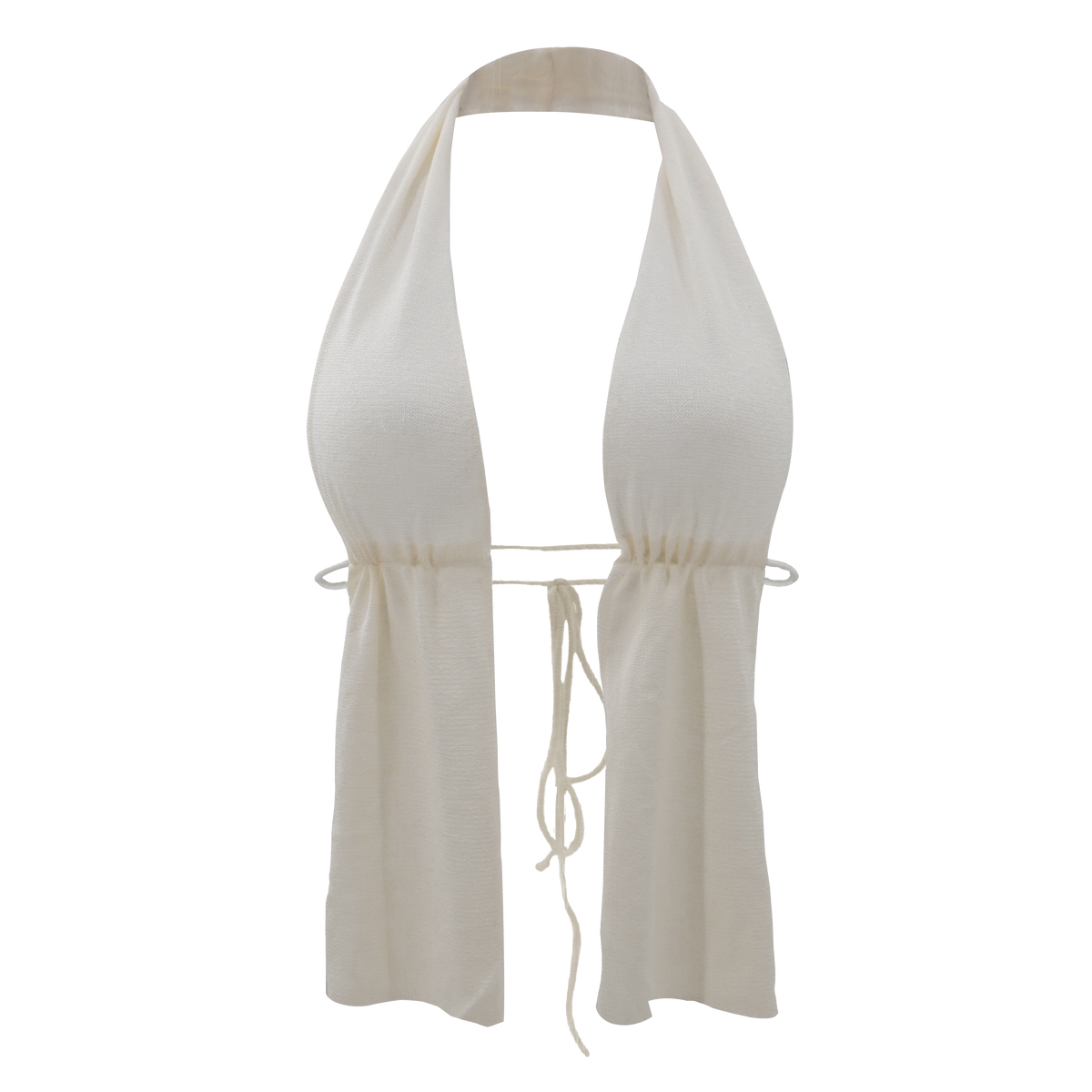 Knit Halter Tie Top Ivory – Davis Active