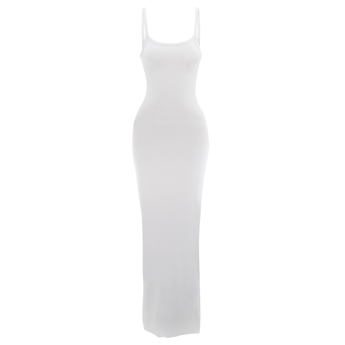 Ribbed Cami Maxi Dress Ivory – Davis Active