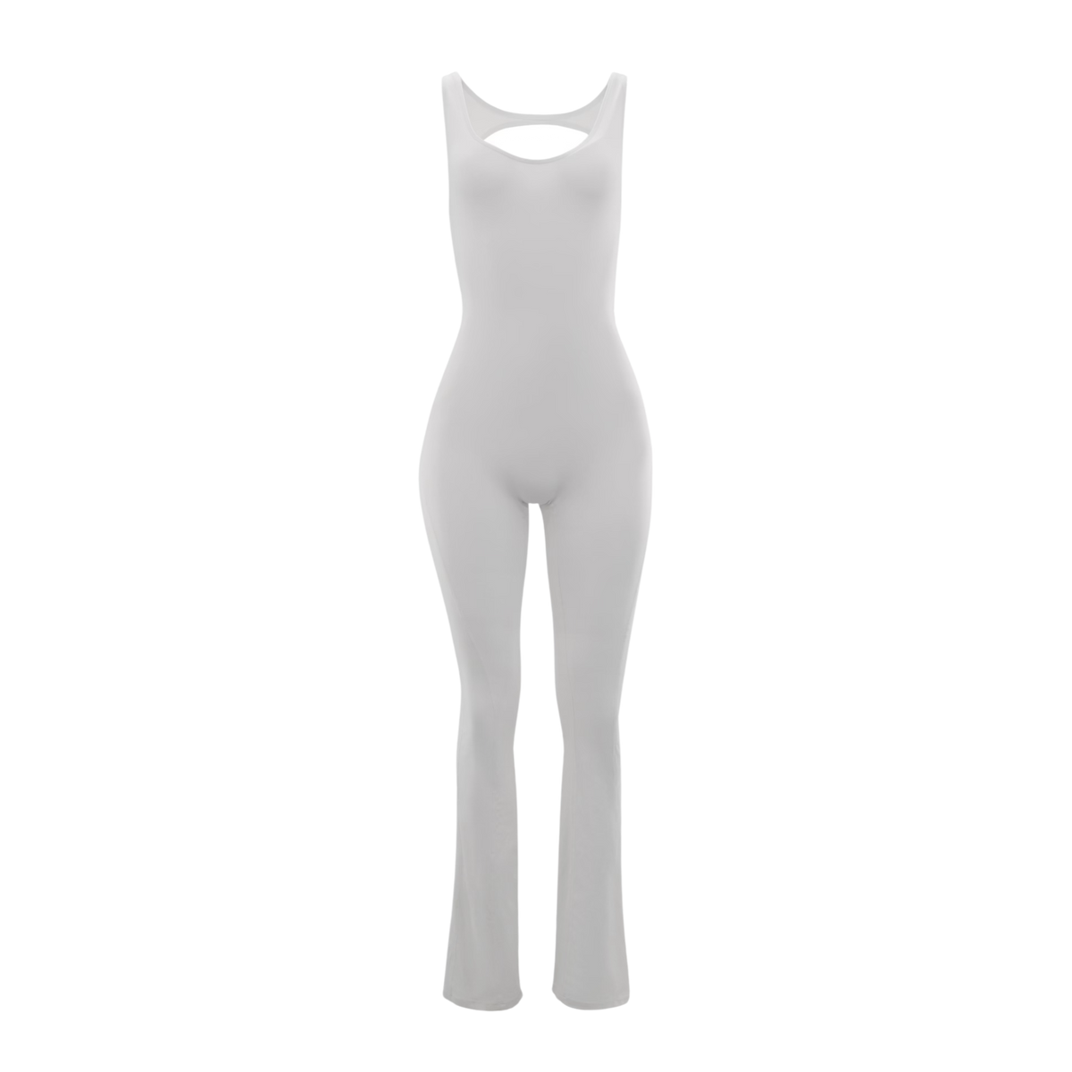 Backless Flare Jumpsuit Ivory – Davis Active