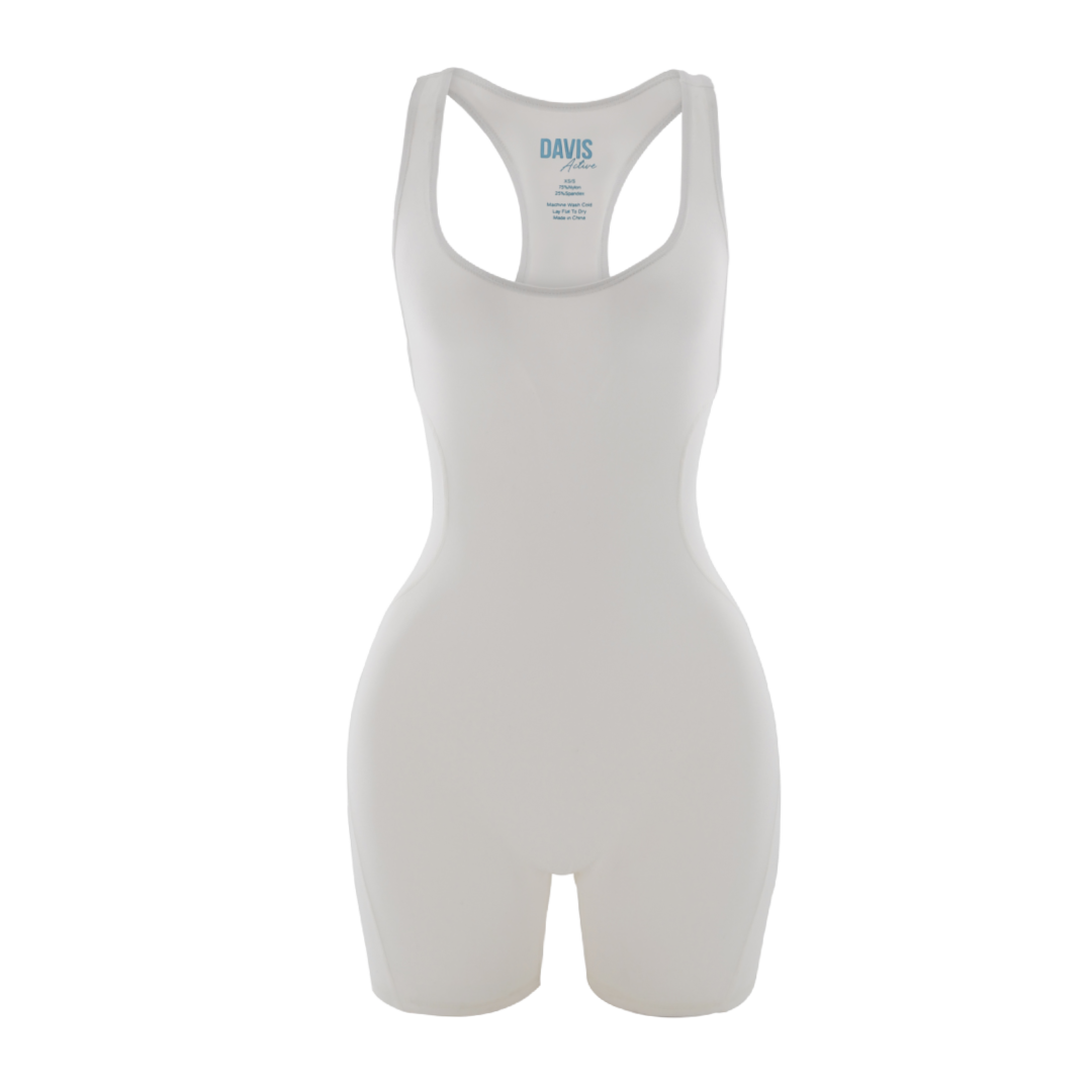 Tank Romper Ivory – Davis Active